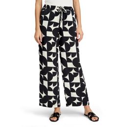 BETTY & CO BETTY & CO Damen Schlupfhose "Damen mit Print", schwarz-wei&szlig;, Gr. 36, Obermaterial: 85% Viskose, 15% Polyamid, Hosen