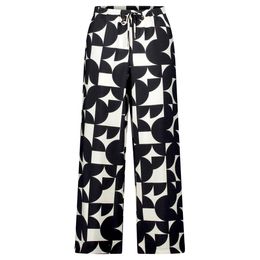 BETTY & CO BETTY & CO Damen Schlupfhose "Damen mit Print", schwarz-wei&szlig;, Gr. 44, Obermaterial: 85% Viskose, 15% Polyamid, Hosen