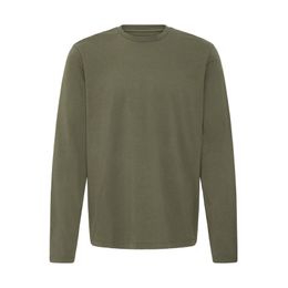 Blend Herren Langarmshirt "BHKONSTANTIN L/S WASH O-NECK", gr&uuml;n, Gr. XL, unifarben, Single Jersey, Obermaterial: 100% Baumwolle, Shirts, Baumwolle,