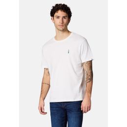 Ragwear Herren T-Shirt "Samms C Gots YOUMODO", wei&szlig;, Basic, Gr. 4XL, Material: 100% Baumwolle, Shirts, Kurz&auml;rmliges Shirt mit Flaschen-Stickerei