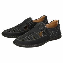 Sioux Herren Sandale "Elcino-191", Gr. 44, braun, Obermaterial: 100% Kalbsnubukleder CANU. 100% Polyurethan PU., Schuhe