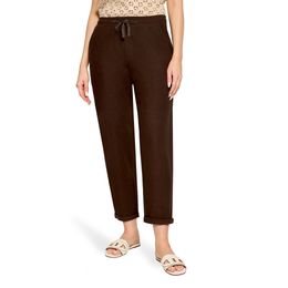 Cartoon Damen Leinenhose "Damen unifarben", braun, Gr. 46, Obermaterial: 55% Leinen, 45% Viskose, Hosen