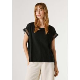 Pepe Jeans Damen T-Shirt "basic t-shirt NAIN"schwarz, Gr. XS, 100% Baumwolle, Shirts