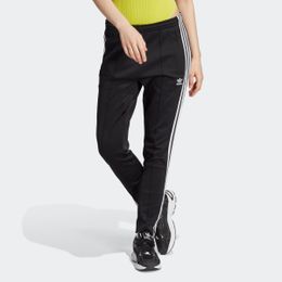 Damen Sporthose "ADICOLOR SST", schwarz, Gr. XL, adidas originals, gestreift, Obermaterial: 50% Baumwolle, 43% Polyester, 7% Elasthan, Hosen,