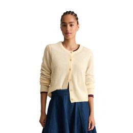 Marc O'Polo Damen Cardigan "aus Boucl&eacute;-Garn"wei&szlig; blush, Gr. M, MARC O'POLO DENIM, unifarben, Obermaterial: 78% Schurwolle, 22% Polyamid. F&uuml;llung: 100% Nicht