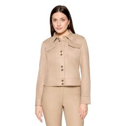 Betty Barclay Damen Jackenblazer "Damen langarm"natural, Gr. 44, Samt, Obermaterial: 95% Polyester, 5% Elasthan, Blazer