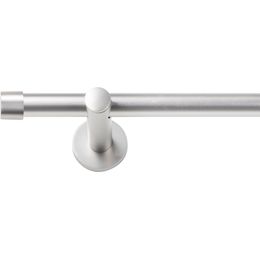 Gardinenstange SN DECO GROUP, L:100cm &Oslash;:19mmchrom matt, Gardinenstangen, "Gardinenstange Brest &Oslash; 19 mm, 1-l&auml;ufig, Fixma&szlig;, verschraubt, Stahl"