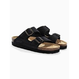 BACKSUN Leder-Pantoletten "Vada" in Schwarz - 65% | Gr&ouml;&szlig;e 38 | Damen-pantoletten