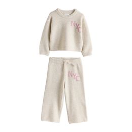 next Set 'Cosy NYC' M&auml;dchen Gr&ouml;&szlig;e 92 beige / rosa
