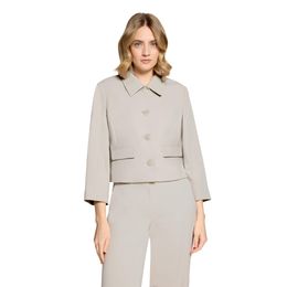 Betty Barclay Damen Kurzblazer "Damen mit 3/4 Arm"grau beige, Gr. 40, Obermaterial: 96% Polyester, 4% Elasthan. Futter: 100% Polyester, Blazer