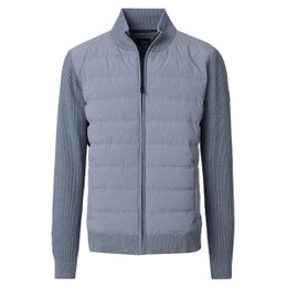 Casamoda Herren Strickjacke "Casamoda Strickjacke uni", grau, Gr. XXL, 100% Baumwolle, Strickjacken