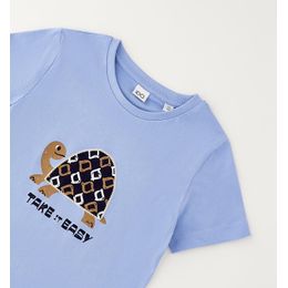 IDO Jungen T-Shirt "BABY BOY SUMMER T-SHIRT", blau, Gr. 128, 100% Baumwolle, Shirts