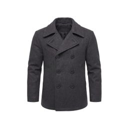 Brandit Herren Wintermantel "Brandit Herren Pea Coat", grau, Gr. 5XL, 50% Wolle, 50% Polyester, M&auml;ntel