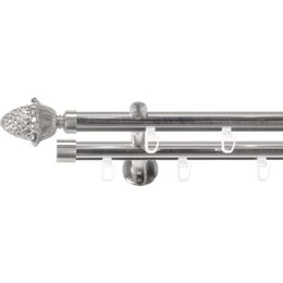 Gardinenstange SN DECO GROUP, L:180cm &Oslash;:19mmedelstahl optik, Gardinenstangen