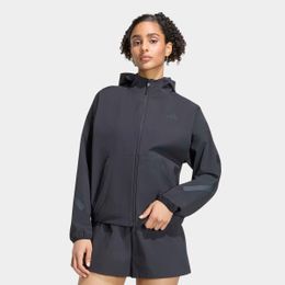 Damen Kapuzensweatjacke "W Z.N.E. WV FZ", schwarz, Gr. L, adidas Sportswear, Obermaterial: 85% Polyamid, 15% Elasthan, Sweatjacken, mit