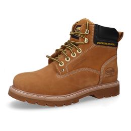 Herren Schn&uuml;rboots, Dockers by Gerli, Gr. 41, braun, Schuhe, Winterboots, Workerboots mit Profilsohle
