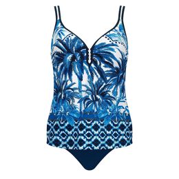 Sunflair Tankini 'Ethno Palm' female size XXL Blue / Azure / Dark blue / White