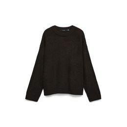 V&eacute;ro Moda VERO MODA Damen Strickpullover "VMLEA LS O-NECK PULLOVER NOOS", braun, Gr. XS, unifarben, Strick, Obermaterial: 100% Polyacryl, Pullover, Kunstfaser