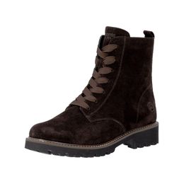 Remonte Damen Schn&uuml;rstiefelette "Remonte Stiefelette Veloursleder", Gr. 40dunkelbraun, Veloursleder, Schuhe
