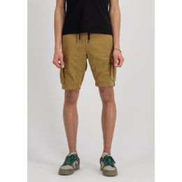 Herren Shorts "Cotton Twill Jogger Short", gr&uuml;n, Gr. XXL, Alpha Industries, Obermaterial: 98% Baumwolle, 2% Elastan, Hosen