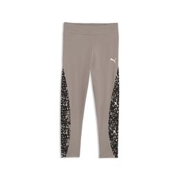 Puma Kinder Leggings "Puma Sport Animal 7/8-Leggings M&auml;dchen", beige, Gr. 176, bedruckt, Obermaterial: 5% Elasthan, 95% Baumwolle, Hosen