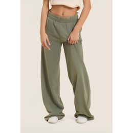 Freddy Damen Jogginghose, gr&uuml;n, Gr. S, unifarben, Jersey, Obermaterial: 80% Baumwolle, 20% Polyester, Hosen, super bequem mit extraweiter Beinform