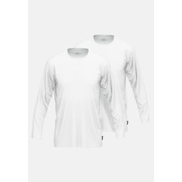 G&ouml;tzburg G&Ouml;TZBURG Herren Langarmshirt "California", Gr. 48, wei&szlig;, Single Jersey, Obermaterial: 100% Baumwolle, Shirts, basic, Langarm, bequem,