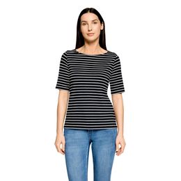 Betty Barclay Damen Kurzarmshirt "Damen mit U-Boot-Ausschnitt", schwarz-wei&szlig;, Gr. 42, Jersey, Obermaterial: 95% Baumwolle, 5% Elasthan, Shirts