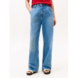 Tommy Hilfiger Damen Weite Jeans "Loose Wide Leg Regular Waist", blau, Gr. 29, unifarben, Denim/Jeans, Obermaterial: 57% Baumwolle, 43% Lyocell,