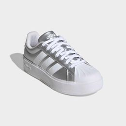 Damen Plateausneaker "STREETTALK BOLD", adidas Sportswear, Gr. 39, grau, Synthetik, Schuhe, inspiriert vom Design des adidas Superstar