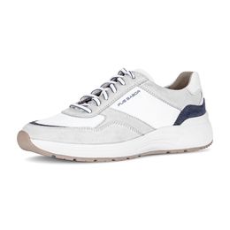 Pius Gabor Herren Sneaker, Gr. 6,5, grau, Nappaleder, Textil, Veloursleder, Schuhe, Freizeitschuh, Halbschuh, Schn&uuml;rschuh mit Kontrastbes&auml;tzen,