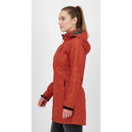 DEPROC Active Damen Softshellmantel "SHELBY PEAK XII Softshell Kurzmantel Longjacket"chilli, Gr. 46, Softshell, 100% Polyester, M&auml;ntel, leichter