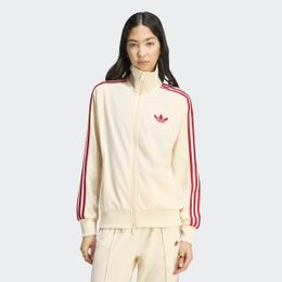 Damen Trainingsjacke "FIREBIRD TRACK LOOSE"warm vanilla, team victory rot, Gr. S, adidas originals, Obermaterial: 100% Polyester, Jacken, mit