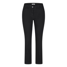 KjBRAND Damen 5-Pocket-Hose "Fanni Frame", schwarz, Gr. 24, unifarben, Web, Obermaterial: 71% Baumwolle, 25% Polyester, 4% Elasthan, Hosen, mit