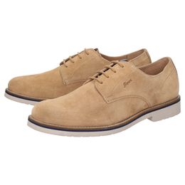 Sioux Herren Schn&uuml;rschuh "Encanio-715", Gr. 47, beige, Obermaterial: 100% Kalbsveloursleder CAVL. 100% Gummi rubber., Schuhe