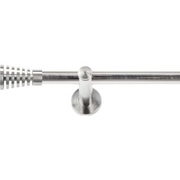 Gardinenstange SN DECO GROUP, L:200cm &Oslash;:19mmedelstahl optik, Gardinenstangen, "Gardinenstange Gap &Oslash; 19 mm, 1-l&auml;ufig, Fixma&szlig;, verschraubt"