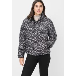 Fuchs & Schmitt FUCHS SCHMITT Damen Steppjacke "Steppjacke", grau, Gr. 38, gemustert, mehrfarbig, Web, Obermaterial: 100% Polyester, Jacken, mit Animalprint