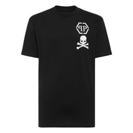 Philipp Plein Herren T-Shirt "Skull", schwarz, Gr. S, Obermaterial: 100% Baumwolle, Shirts