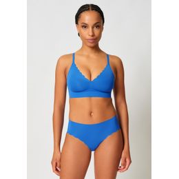 Skiny Damen Bustier "Sensation", Gr. 38, blau, Microtouch, Obermaterial: 62% Polyacryl, 38% Elasthan, unifarben, BHs, doppellagig, mit