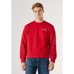 Pepe Jeans Herren Strickpullover "sweatshirt GIDEON CREW"summer rot, Gr. M, 100% Baumwolle, Pullover