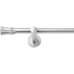 Gardinenstange SN DECO GROUP, L:160cm &Oslash;:19mmchrom matt, Gardinenstangen, "Gardinenstange Lyon &Oslash; 19 mm, 1-l&auml;ufig, Fixma&szlig;, verschraubt"