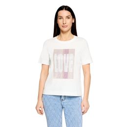 Cartoon Damen Kurzarmshirt "Damen mit Rundhalsausschnitt"patch cream, ros&eacute;, Gr. 34, Obermaterial: 100% Baumwolle, Shirts