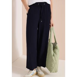 Cecil Damen Culotte, schwarz, Gr. XL, unifarben, Stoff, 100% Viskose, Hosen, High Waist