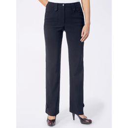 Damen Webhose, blau, Gr. 36, unifarben, 83% Polyester, 13% Viskose, 4% Elasthan, Hosen