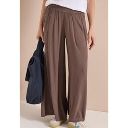 Cecil Damen Stoffhose, braun, Gr. XL, unifarben, Stoff, 100% Viskose, Hosen, High Waist