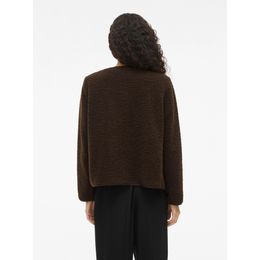 Vila Damen Pl&uuml;schjacke "VIADA TEDDY JACKET", braun, Gr. 34, unifarben, Pl&uuml;sch, Obermaterial: 100% Polyester, Jacken, Kunstfaser