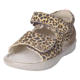Baby Lauflernschuh "Banu WMS: mittel", Pepino BY RICOSTA, Gr. 27, braun, Leder, Schuhe, Sandalette mit Klett und Animal Print, Gr&ouml;&szlig;enschablone zum