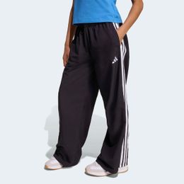M&auml;dchen Sporthose "ADIDAS GIRLS 3-STREIFEN AUS GEWEBTEM MATERIAL", schwarz-wei&szlig;, Gr. 170, adidas Sportswear, Obermaterial: 100% Polyamid, Hosen