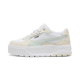 Puma Damen Sneaker "KARMEN II IDOL", Gr. 36, beige, Leder, Schuhe, f&uuml;r sportliche Anl&auml;sse, mit SoftFoam+ Einlegesohle, aus Leder