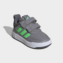 M&auml;dchen Sneaker "TENSAUR SPORT 3.0 KIDS", adidas Sportswear, Gr. 26, grau, Synthetik, Textil, Schuhe, f&uuml;r Kinder, mit Klettverschluss